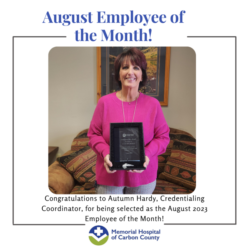 Congratulations to Our August Employee of the Month! – Memorial ...