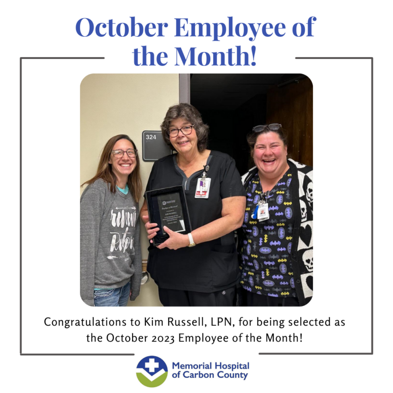 Congratulations to Our October Employee of the Month! - Memorial ...