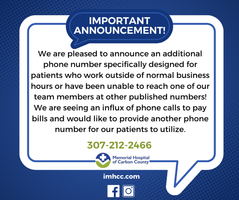 Our New After-Hours Phone Number is Now Available! - Memorial Hospital ...