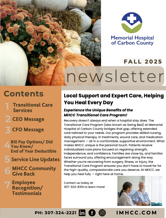 Read the MHCC Fall 2025 Newsletter - Memorial Hospital of Carbon County
